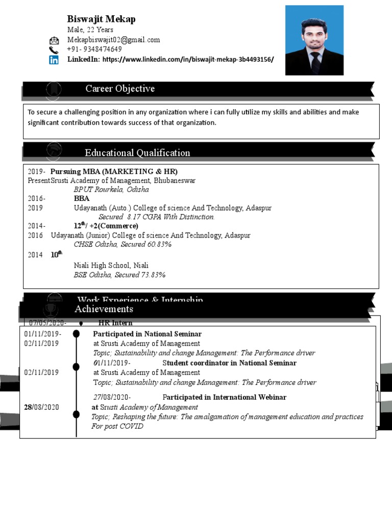 Biswajit Resume Final | PDF | Learning | Behavior Modification