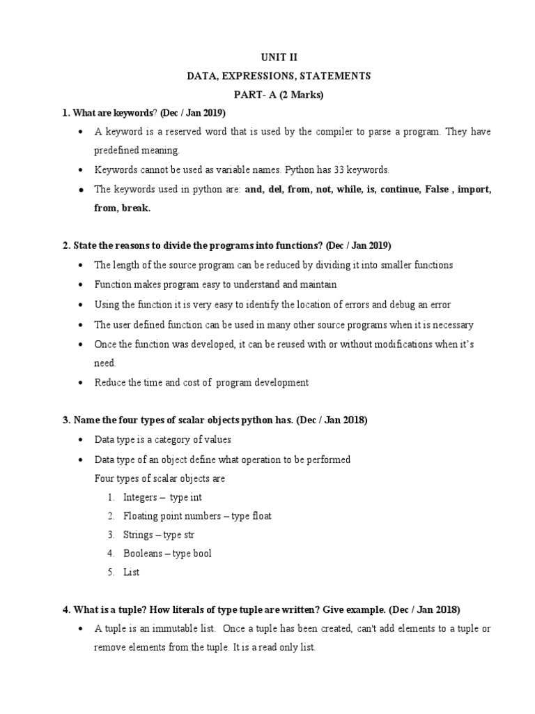 Unit Ii Pspp Pdf Parameter Computer Programming Computer Program