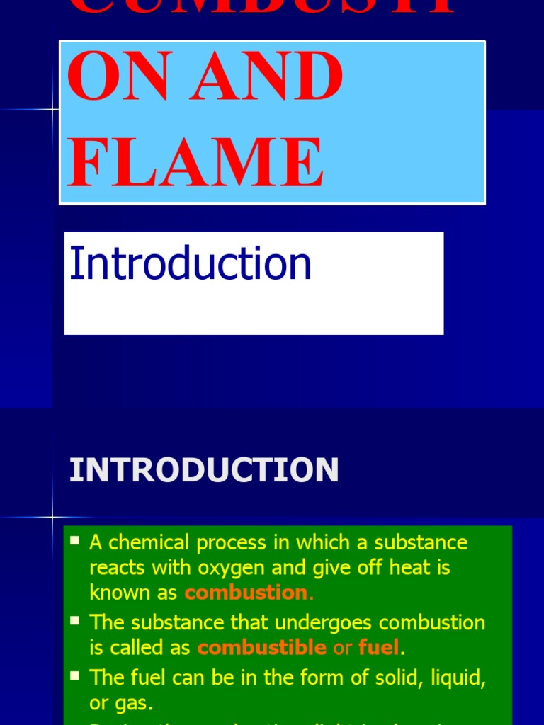 Cumbustion and Flame | PDF | Combustion | Fires