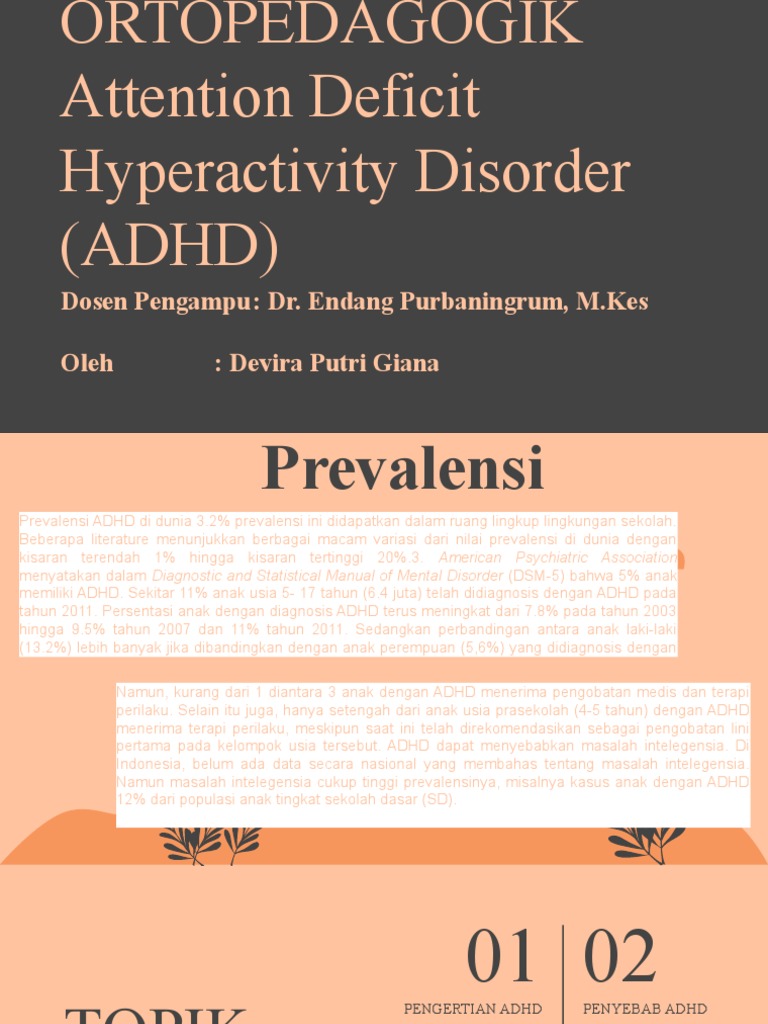 Ortopedagogik ADHD | PDF
