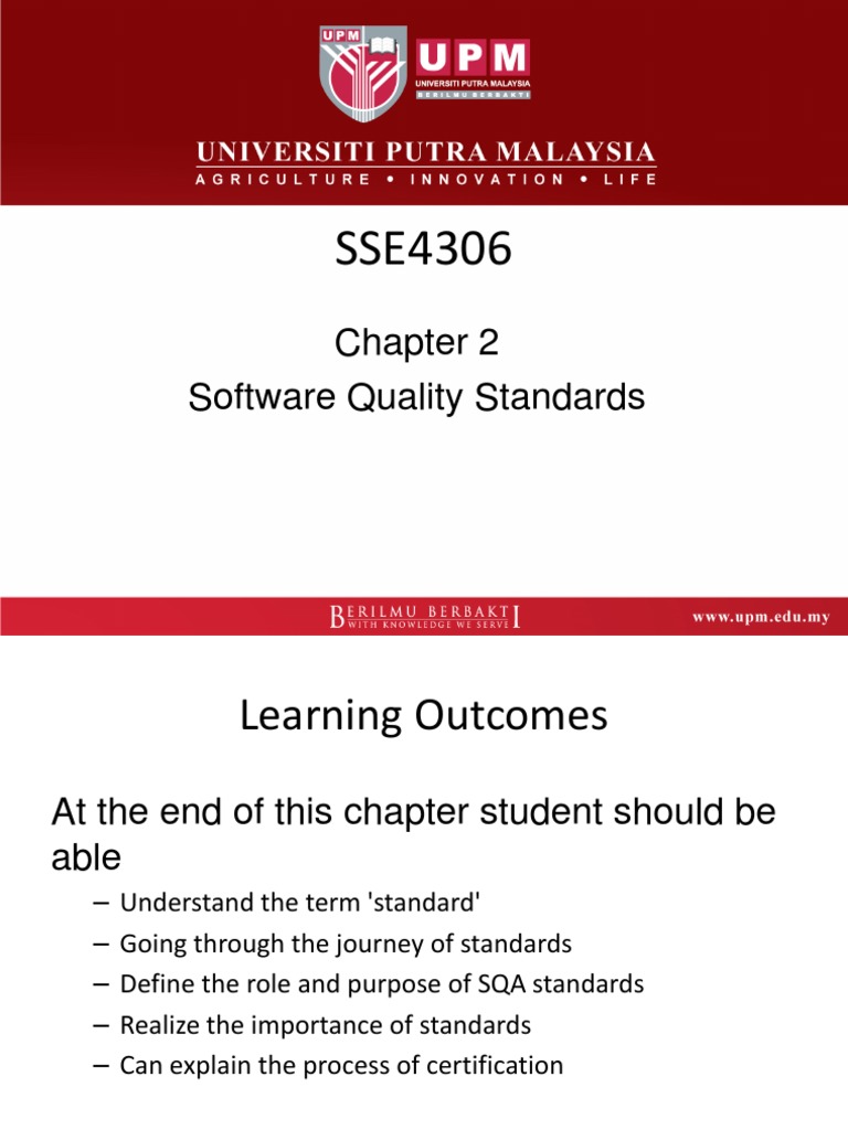 2020 - Chapter 2 Software Quality Standards | PDF | Iso 9000 | Quality ...