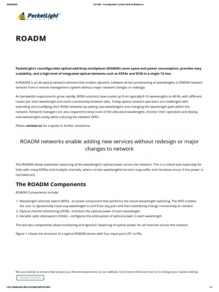 The ROADM Components | PDF | Wavelength Division Multiplexing ...