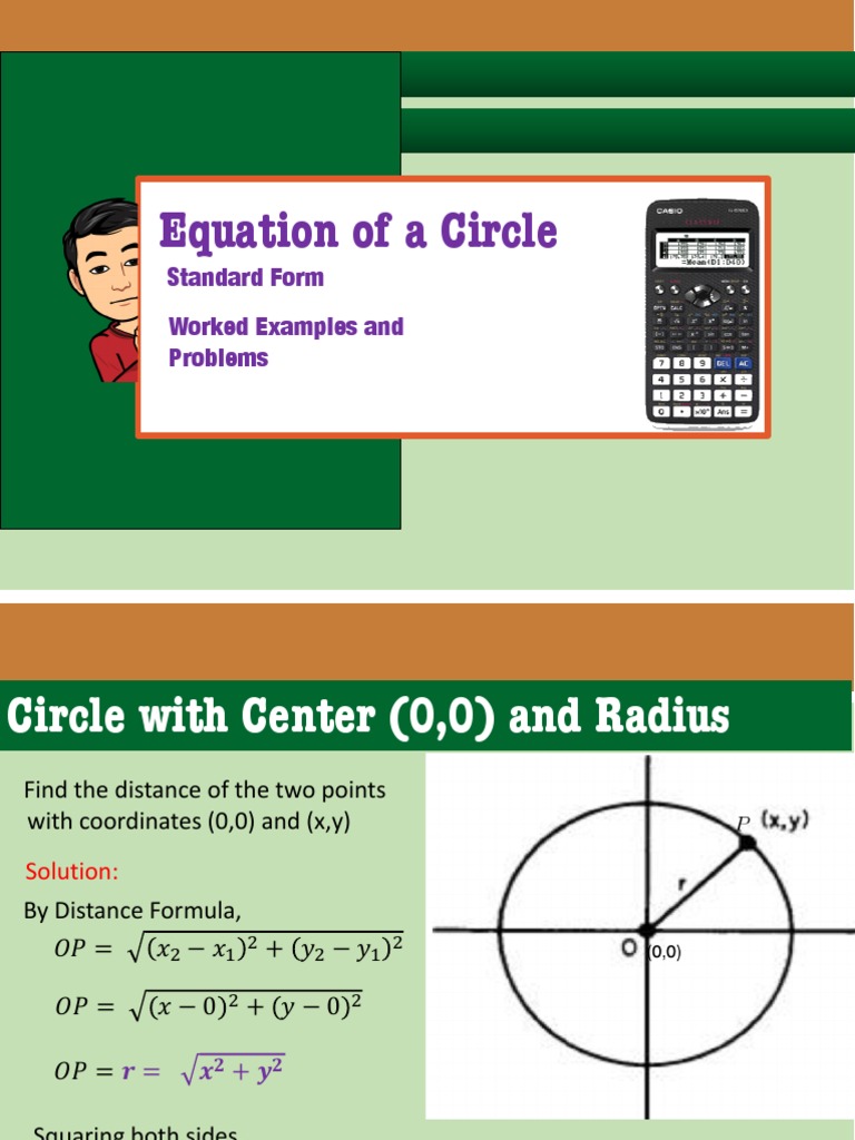 Equation of Circles (Standard Form) | PDF | Teaching Methods & Materials