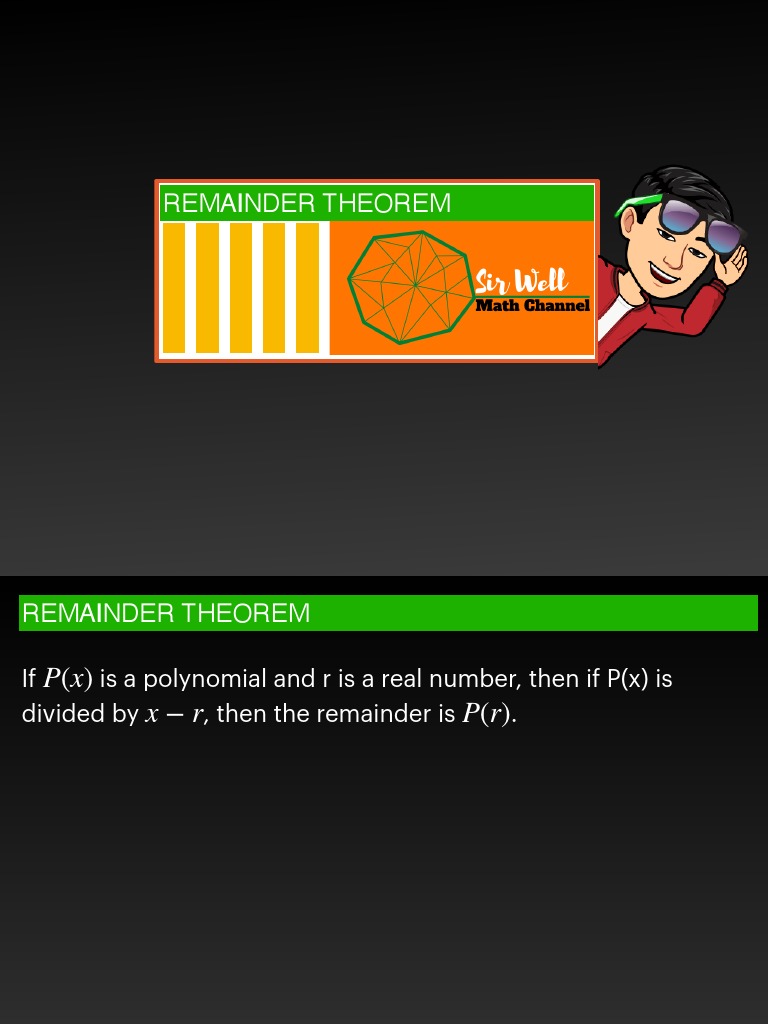 Remainder Theorem (Solutions and Answers) | PDF | Computational Science ...