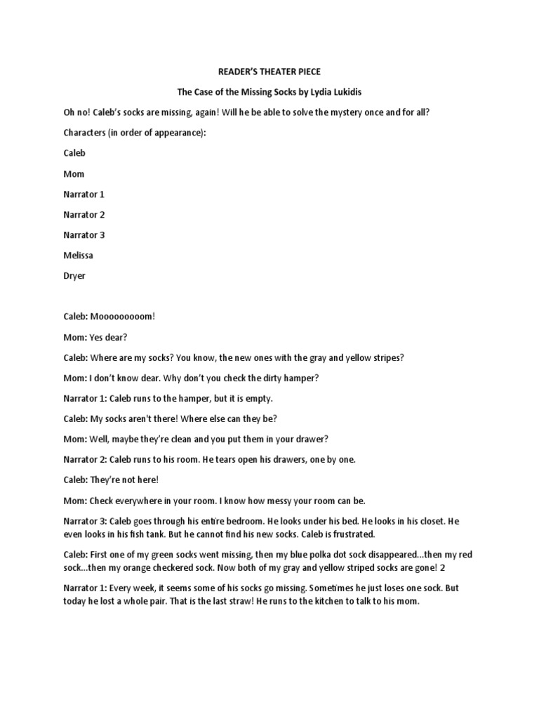 Caleb and the Sock Mystery | PDF | Mystery, Thriller & Crime Fiction