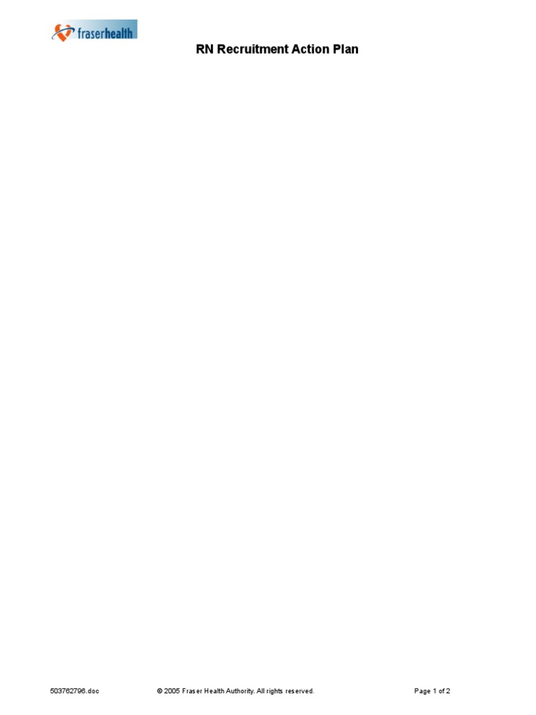 Sample Recruitment Action Plan | PDF