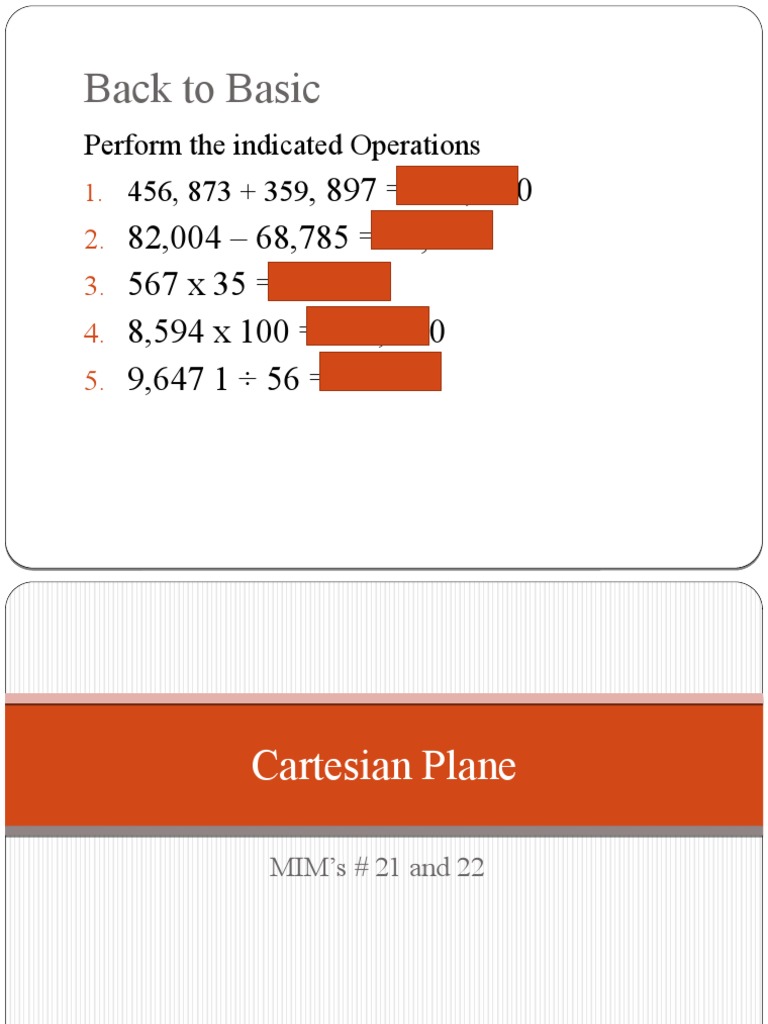 Lesson 8 Cartesian Plane | PDF | Cartesian Coordinate System ...