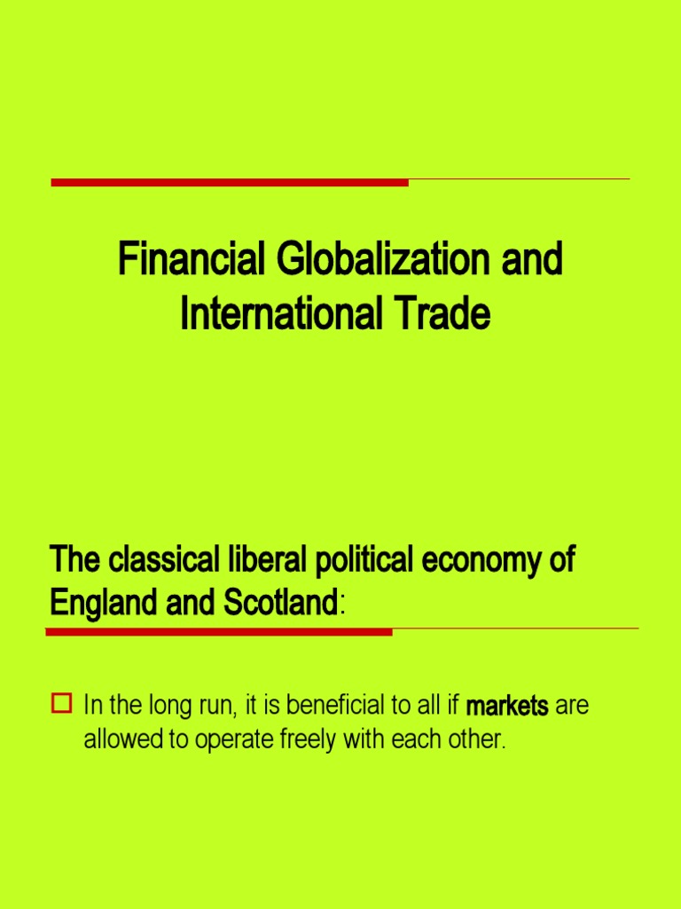 Financial Globalization and International Trade | PDF | Bretton Woods ...