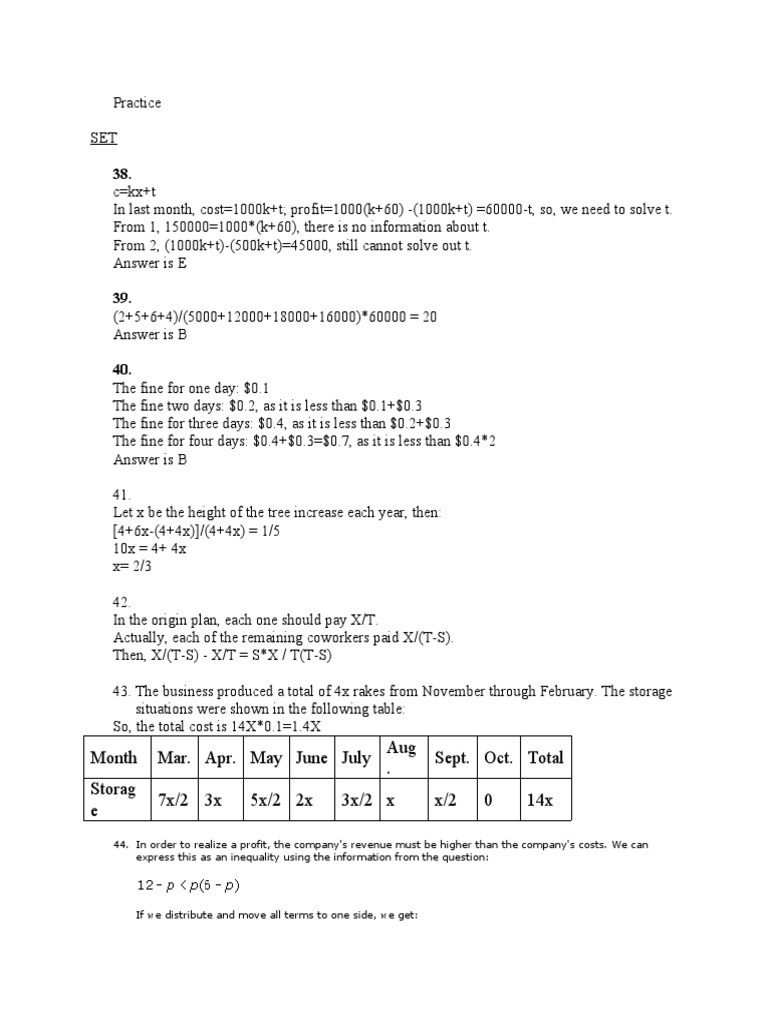 Quantitative Question - Doc - Set20 | PDF | Fraction (Mathematics ...