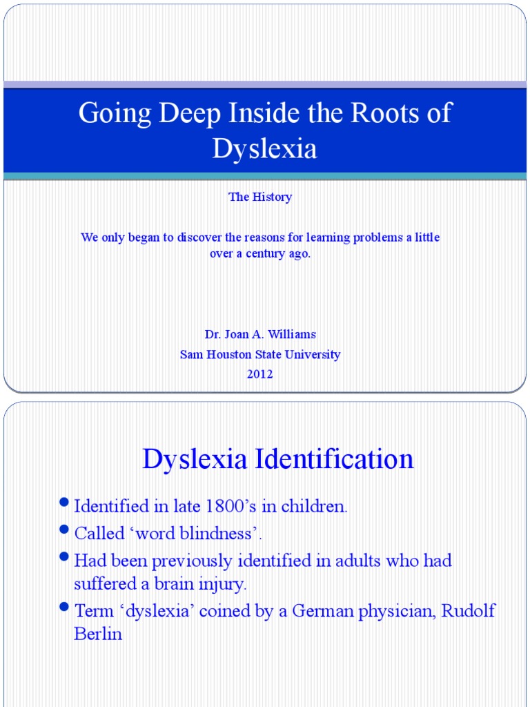 History of Dyslexia | PDF | Dyslexia | Learning Disability