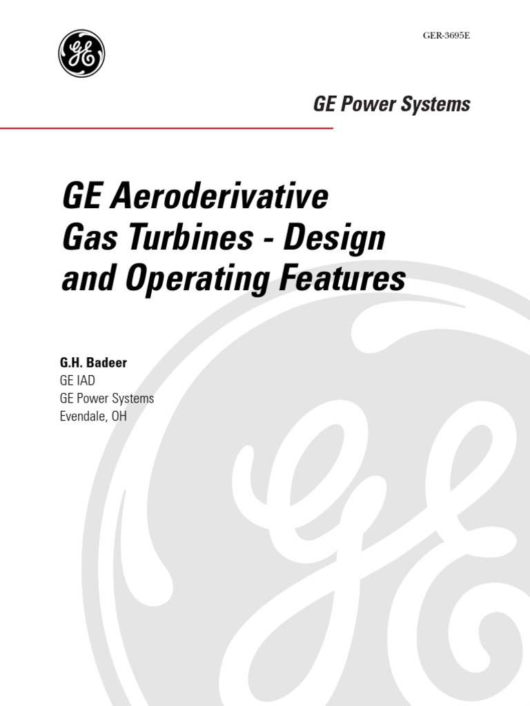 GE Aeroderivative Gas Turbines - Design and Operating Features | PDF