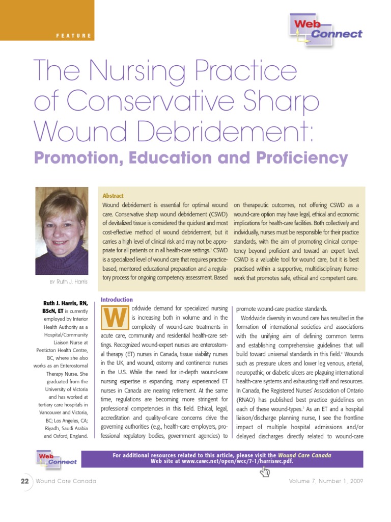 Conservative Sharp Wound Debridement | PDF | Nursing | Wound