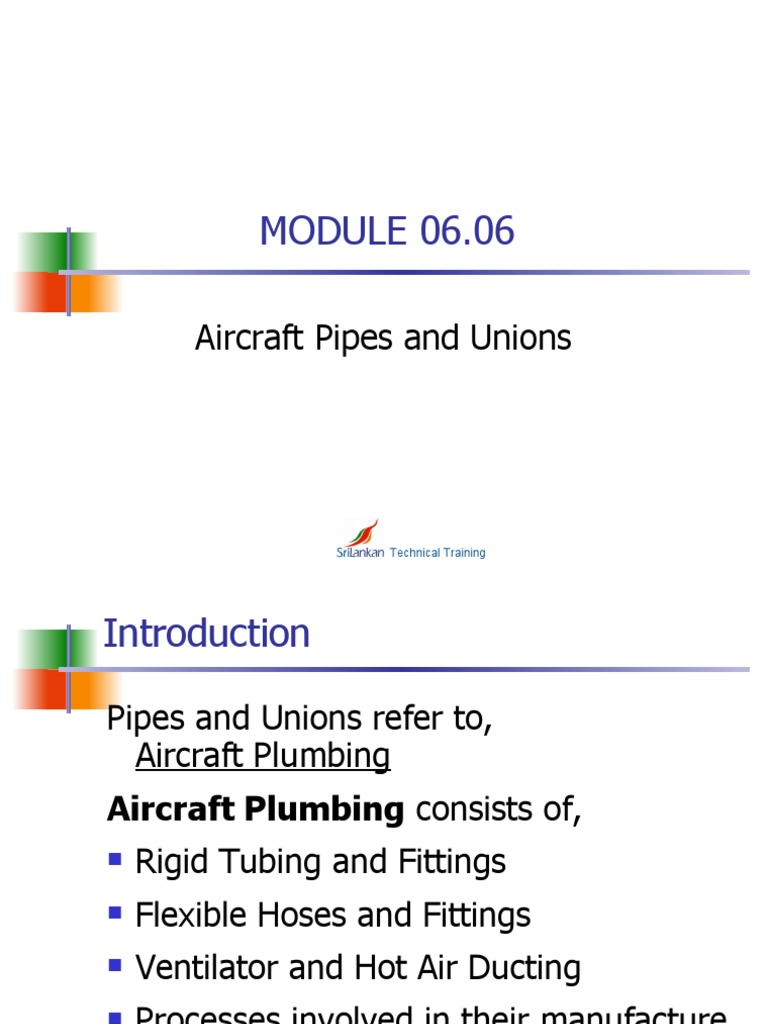 Aircraft Pipes and Fittings Overview | PDF | Hose | Plumbing