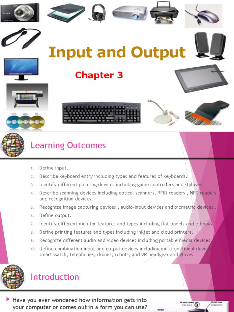 Chapter 3 - Input and Output | PDF | Printer (Computing) | Computer Monitor