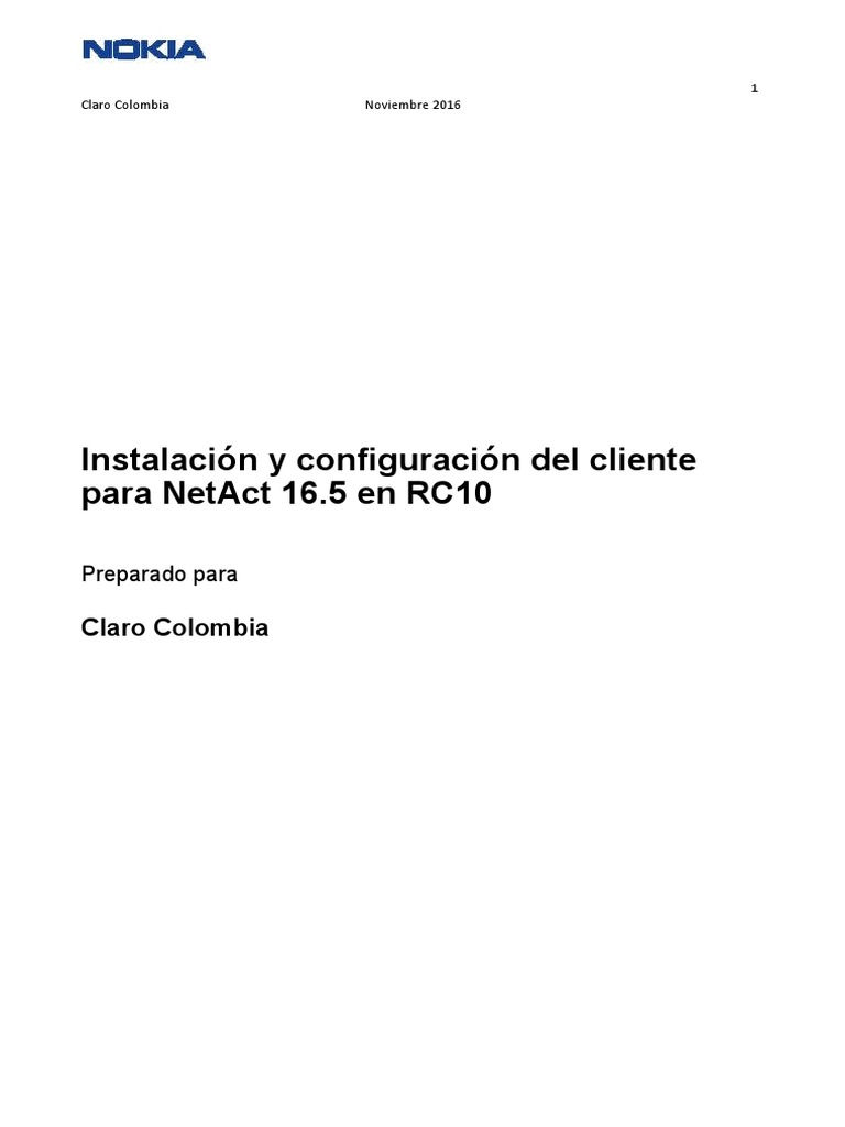 Instalación Y Configuración Del Cliente para Netact 16.5 en Rc10 | PDF ...