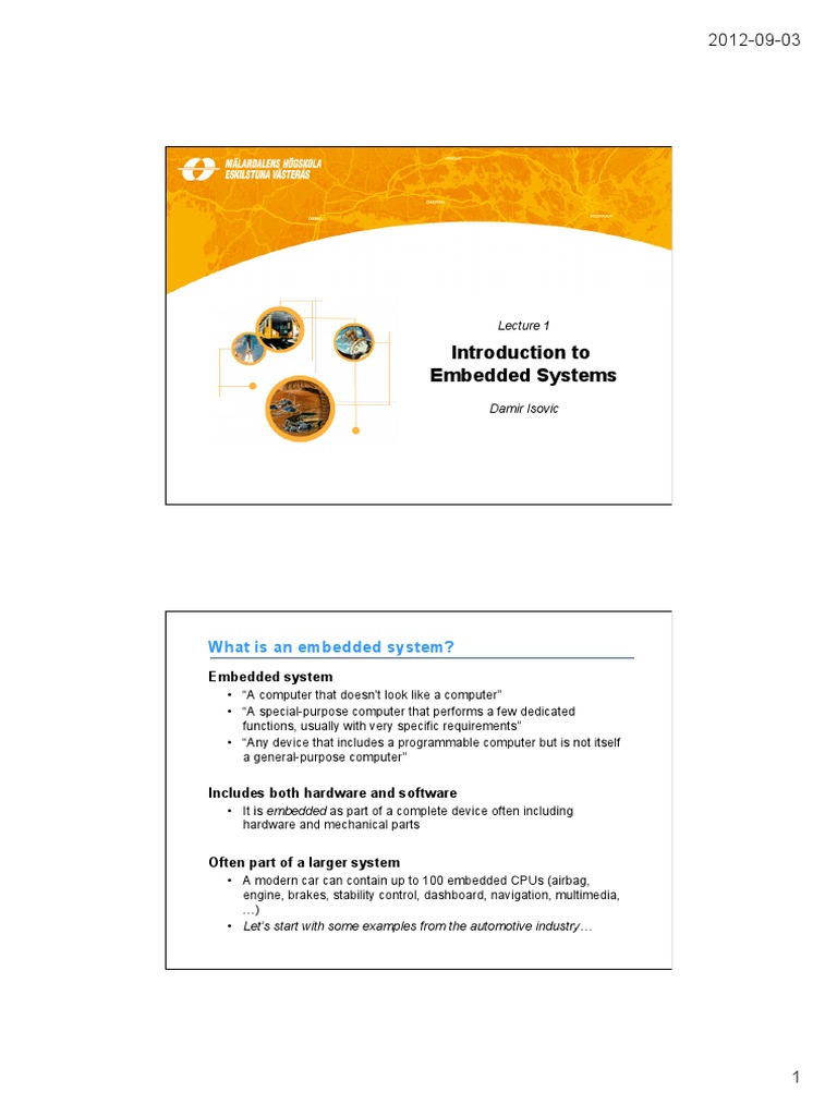 Introduction To Embedded Systems: What Is An Embedded System? | PDF | Embedded System | Central ...