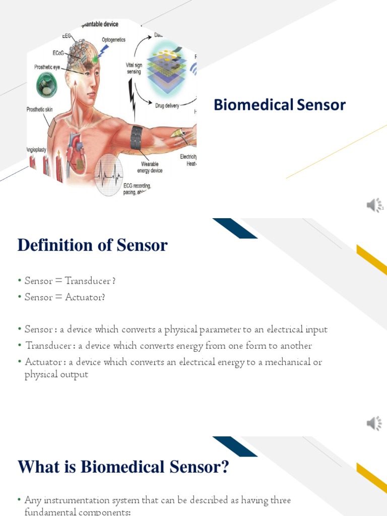 Overview of Biomedical Sensors | PDF | Biosensor | Sensor