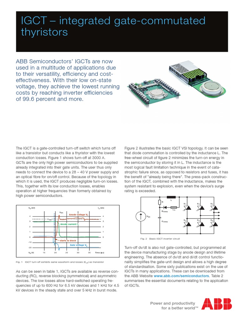 Abb Flyer Igct 2015 | PDF | Power (Physics) | Semiconductor Devices