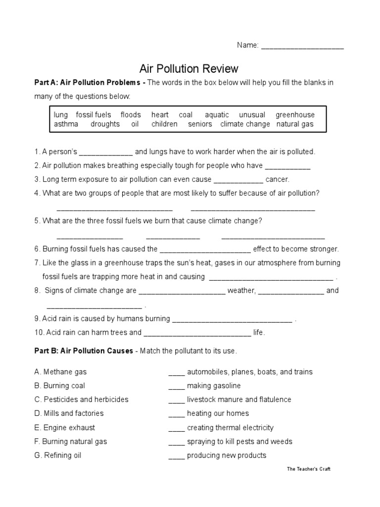 Air Pollution Review New | PDF | Fossil Fuels | Atmosphere Of Earth