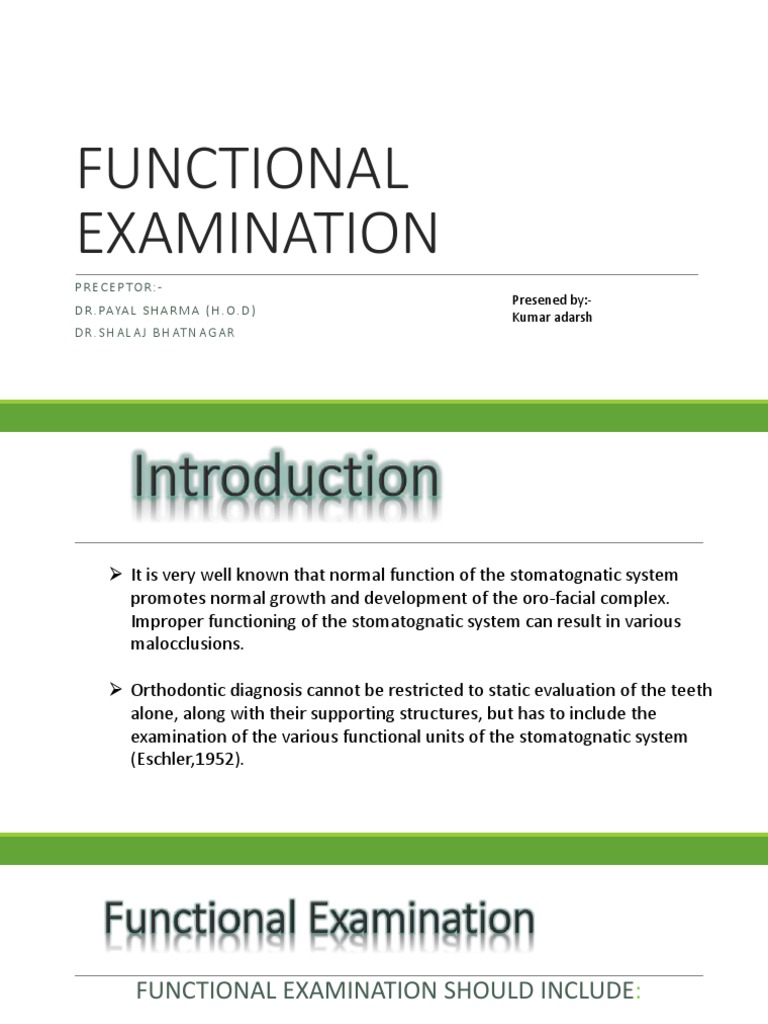 Orthodontic Functional Analysis Guide | PDF | Face | Dentistry