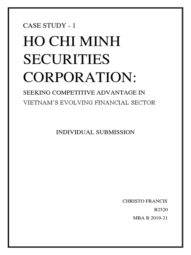 HSC Case 1 Report Christo B2520 | PDF | Competition | Stocks
