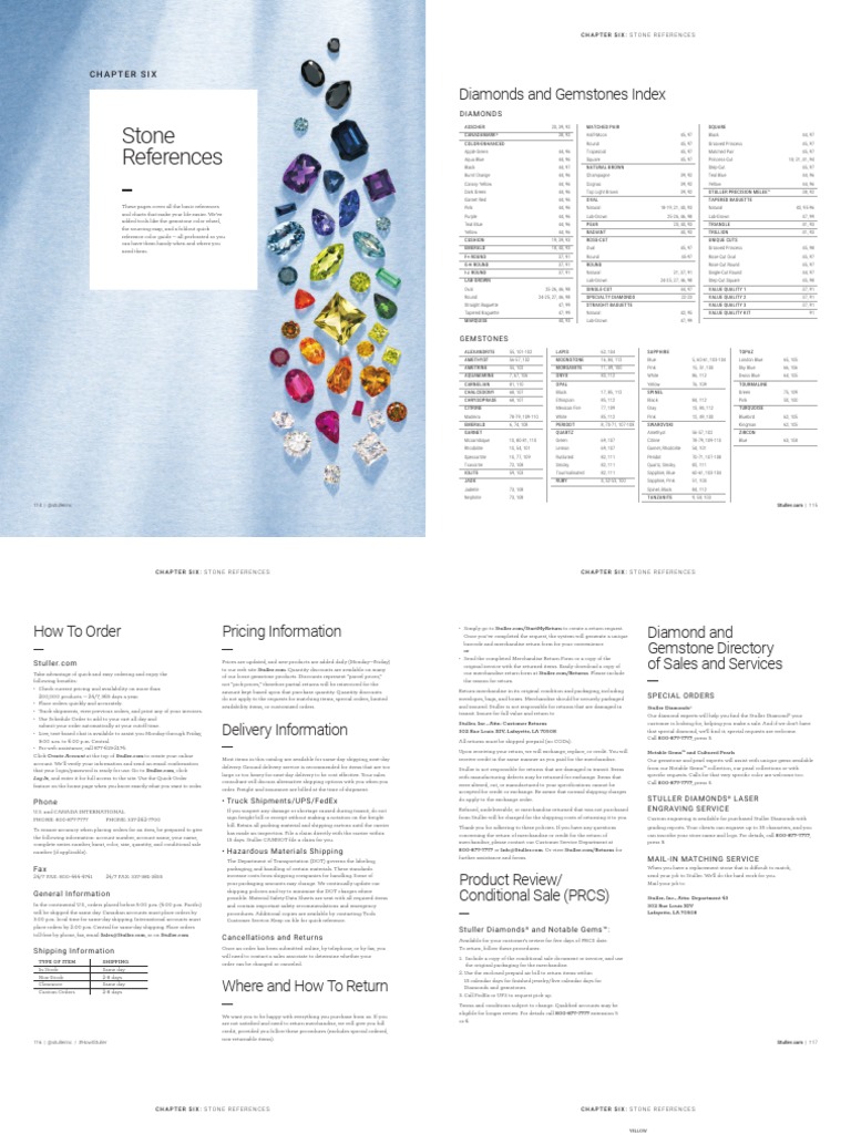 Stone References: Diamonds and Gemstones Index | PDF | Gemstone ...
