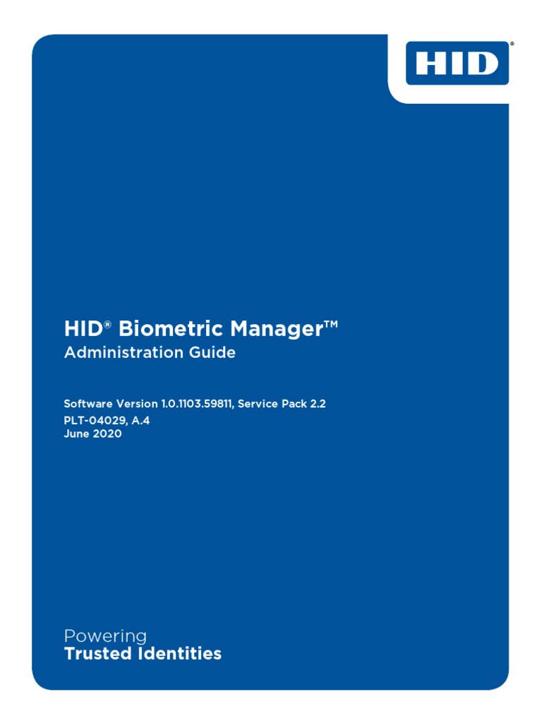 Hid Biometric Manager Administration Guide | PDF | Access Control | Ip ...