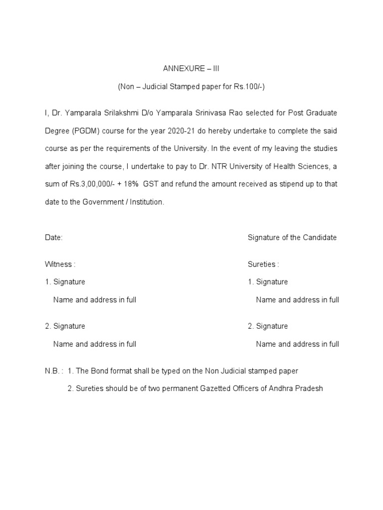 Annexure Iii | PDF