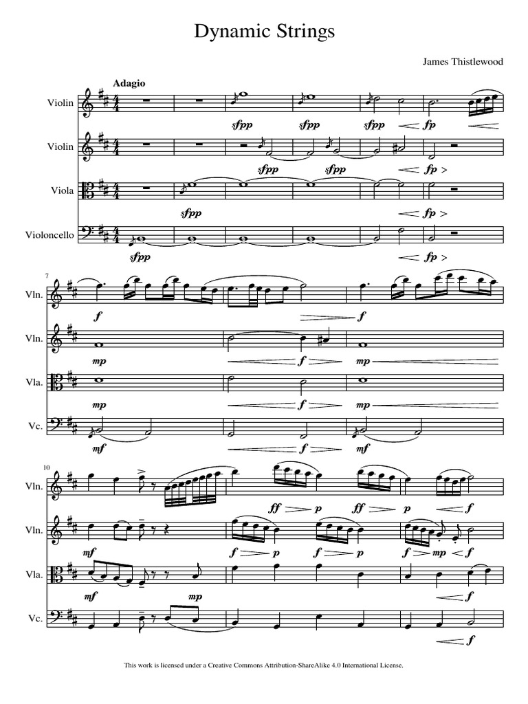 Dynamic Strings: Adagio | PDF | Chordophones | Baroque Music