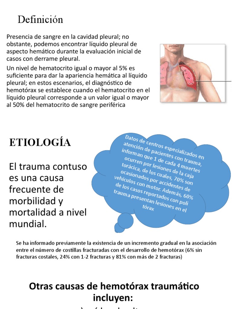 Hemotórax Exposicion | PDF | Ct Scan | Especialidades Medicas