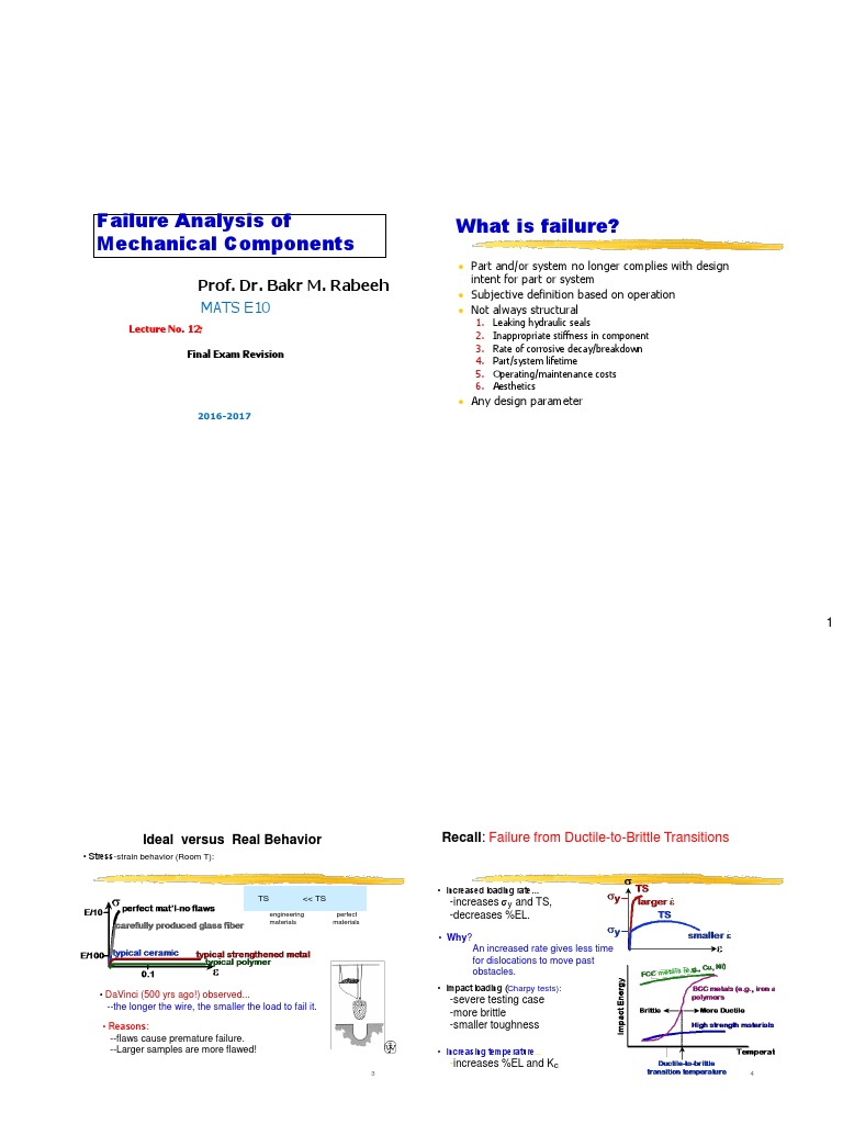Failure Analysis of Mechanical Component PDF | PDF | Fracture | Casting ...