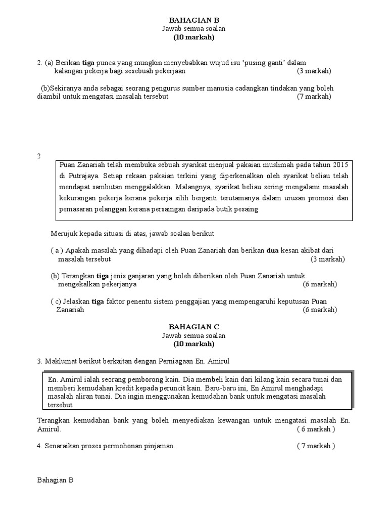 Bahagian B | PDF