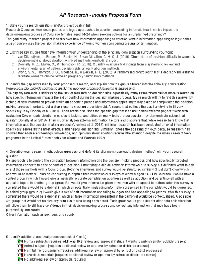 Abortion Counseling Decision Aids Study | PDF | Institutional Review ...