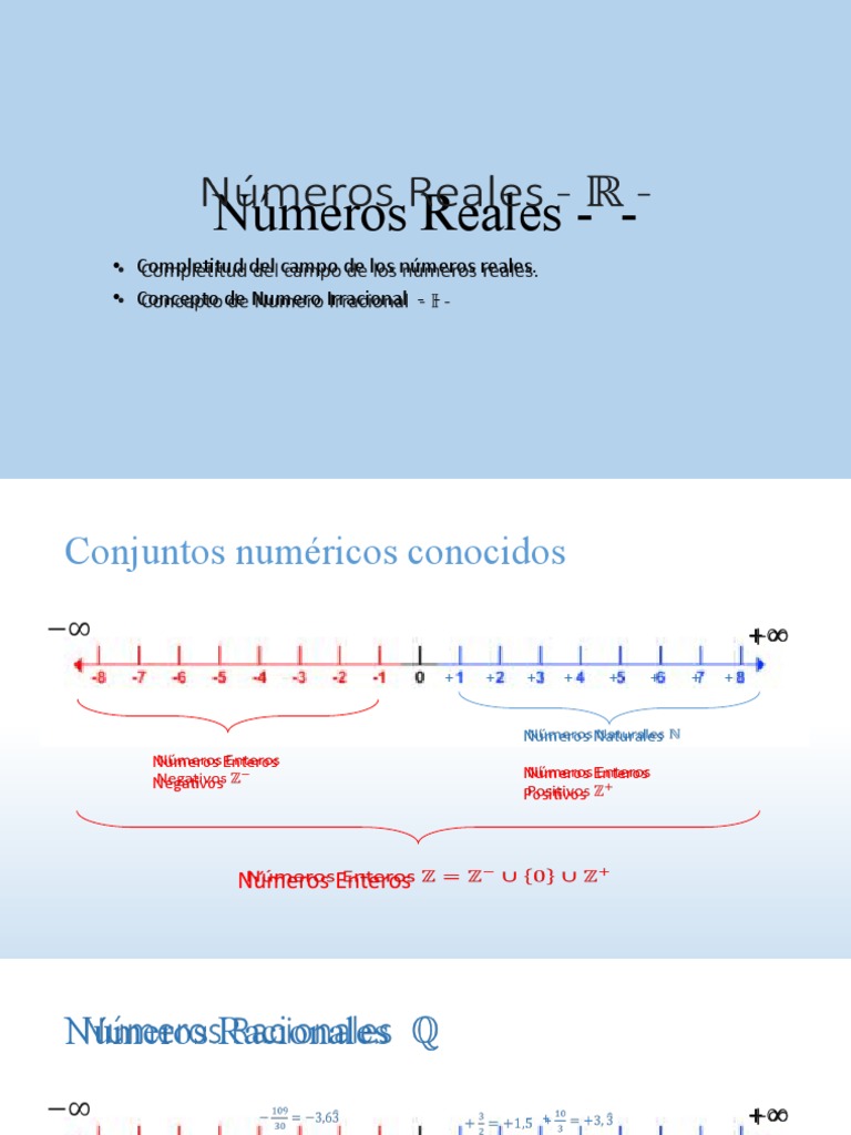 Números Reales - R | PDF | Número racional | Número Real