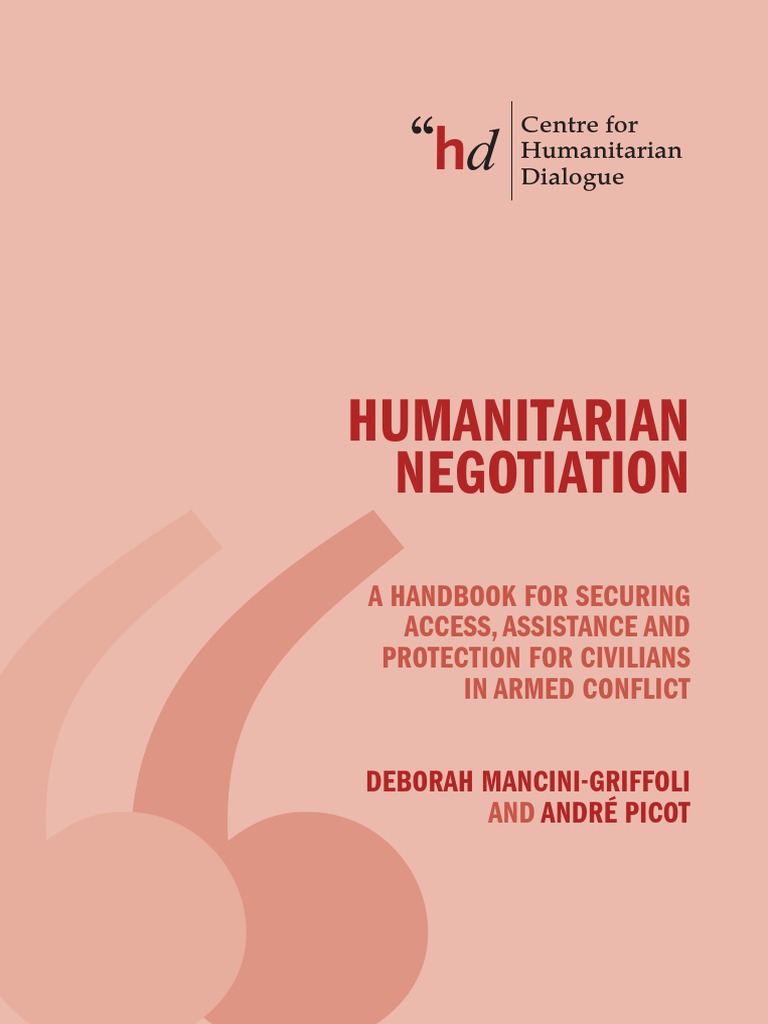 Humanitarian Negotiation Manual PDF | Download Free PDF | Humanitarian ...