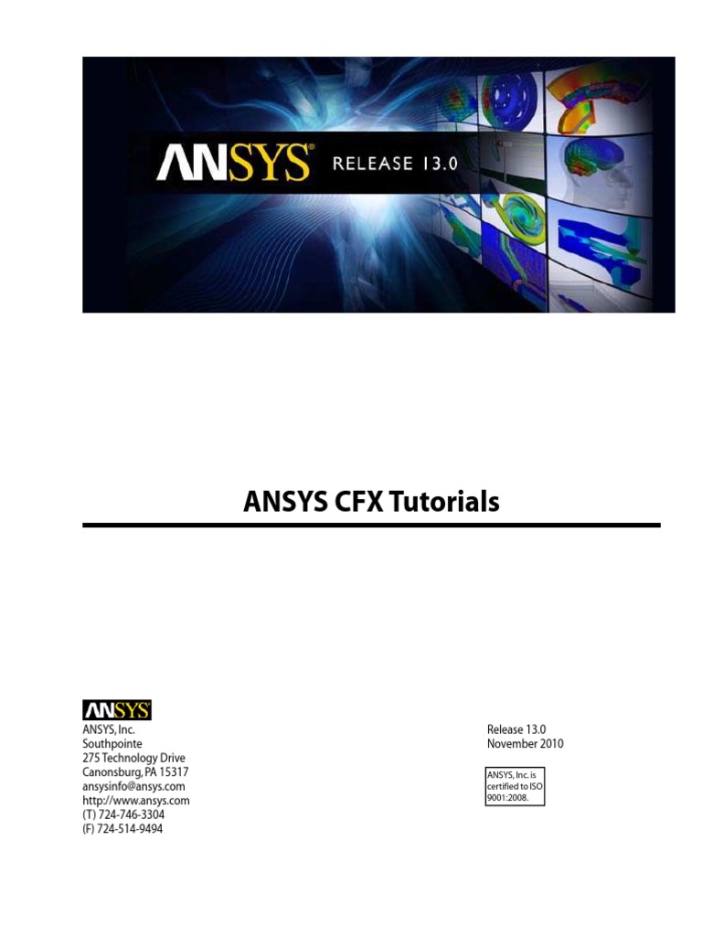 Ansys CFX Tutorials - Release 13 PDF | PDF | Trademark | License