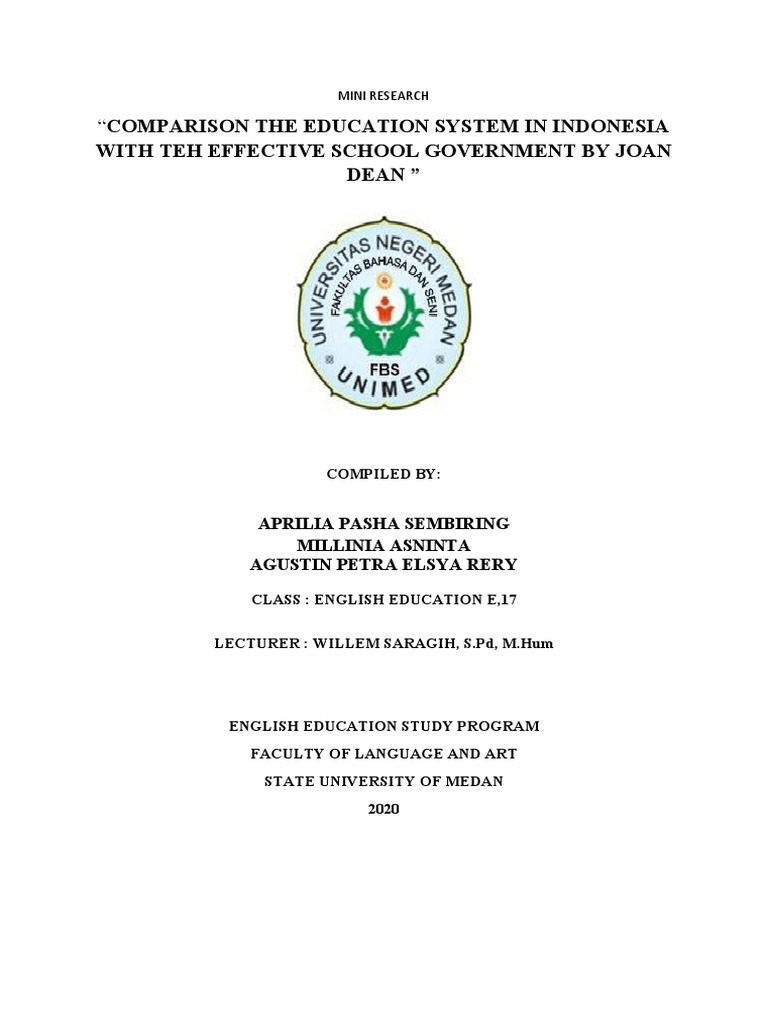 Comparison The Education System in Indonesia With Teh Effective School ...