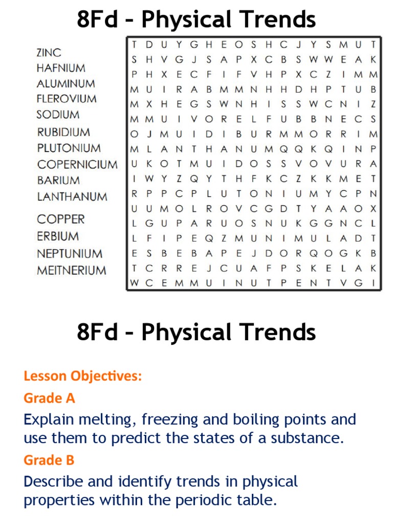 8Fd - Physical - Trends (AAF - JNS) - 1 | PDF | Freezing | Melting