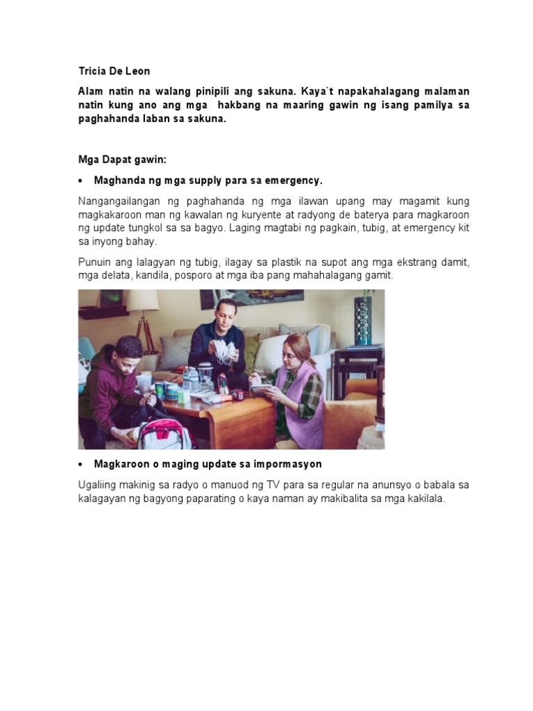 Paghahanda Sa Bagyo | PDF