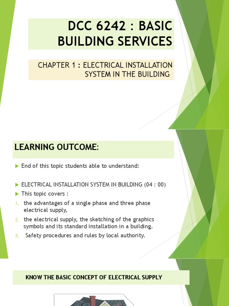 Chapter 1 - Electrical Installation System in Building | PDF ...