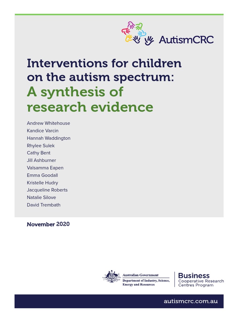 Full Report Interventions For Children On The Autism Spectrum A ...