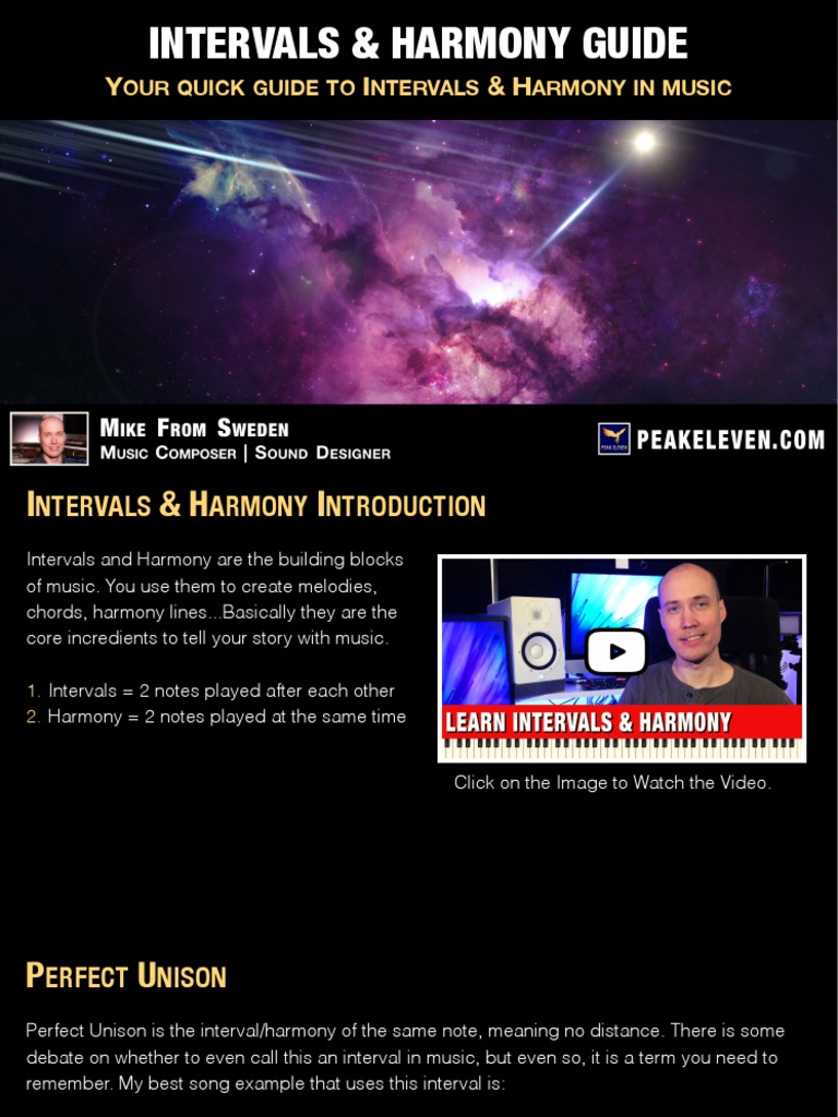 Intervals & Harmony Guide PDF2121 | PDF | Interval (Music) | Harmony