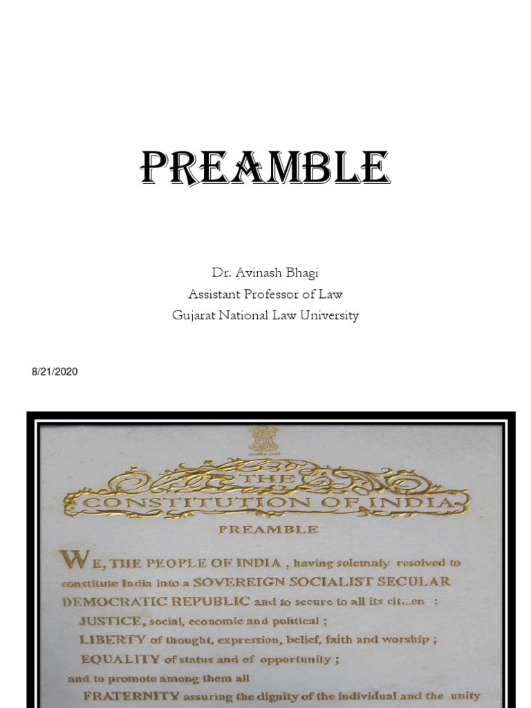 Preamble | PDF | Constitution | Legal Documents