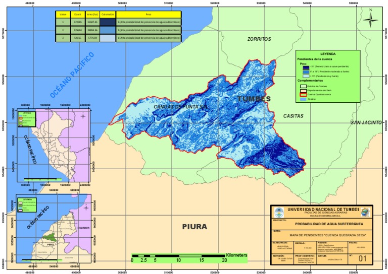 Mapa de Pendientes - Cuenca Quebrada Seca | PDF | Naturaleza | Science