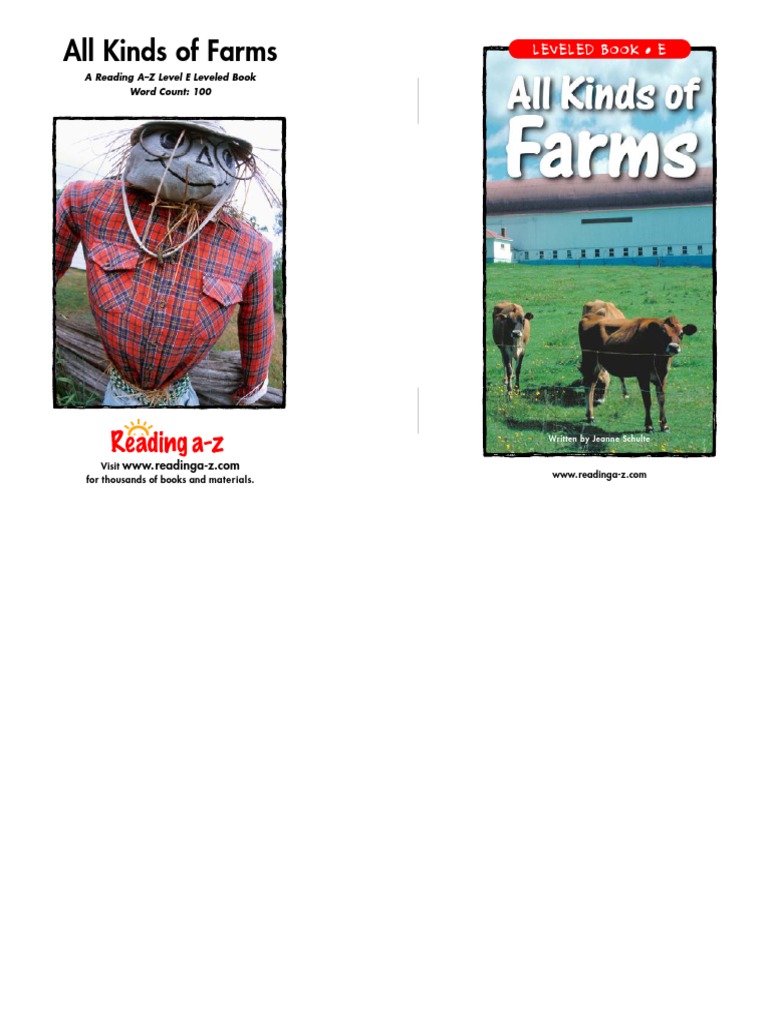 All Kinds of Farms: Leveled Book - E | PDF | Farms | Sugar