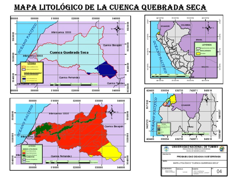 Mapa Litológico - Cuenca Quebrada Seca | PDF | Ambiente | Agua y el ...