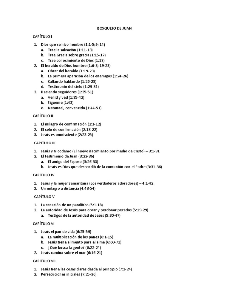 Bosquejo de Juan | PDF | Mesianismo cristiano | Jesús