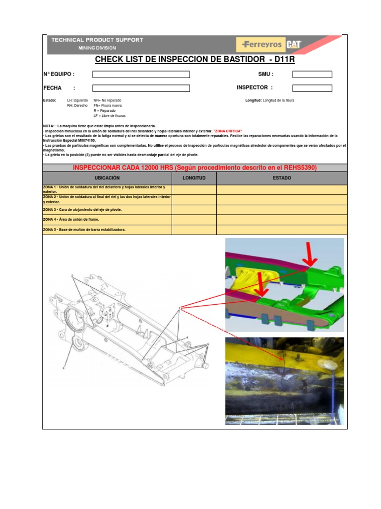 7.-Check List Inspeccion de Chasis-D11r | PDF