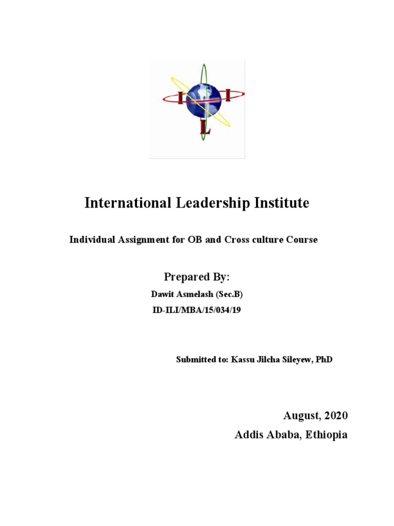 Individual Assignment On Chapter Seven & Eight-OB | PDF