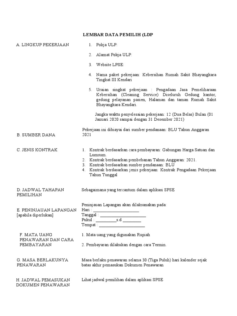 LDP LDK RS Bhayangkara Kendari | PDF | Teknologi & Rekayasa